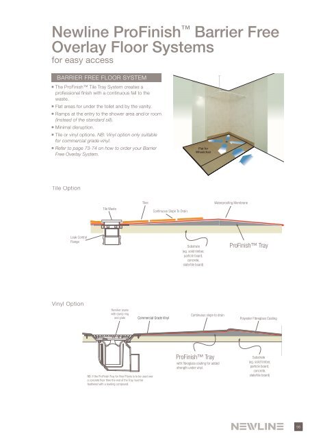 Newline ProFinishâ„¢ Barrier Free Overlay Floor Systems
