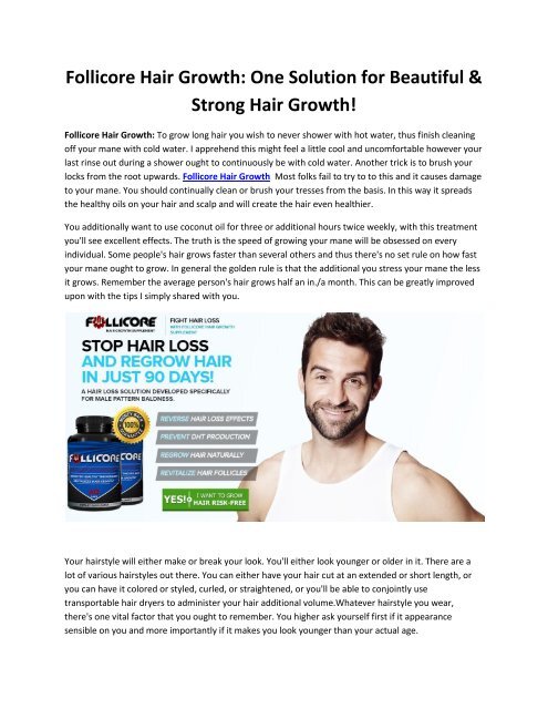 Follicore Hair Growth: Improves the Elasticity Of Your Hair!