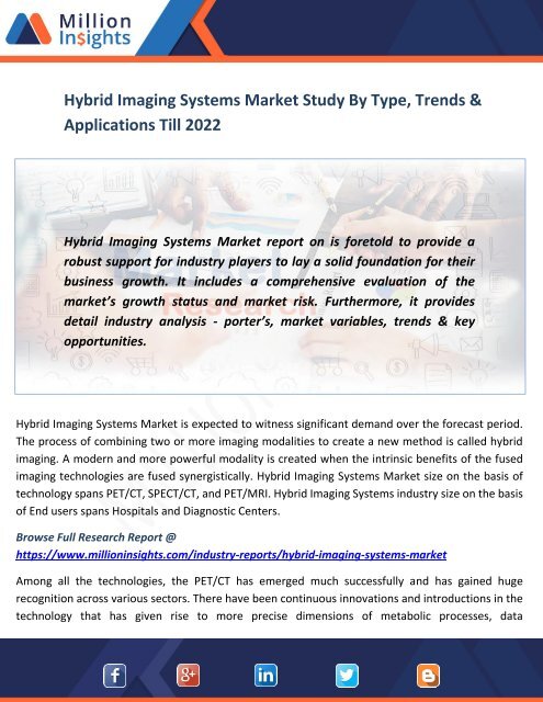 Hybrid Imaging Systems Market Study By Type, Trends & Applications Till ...