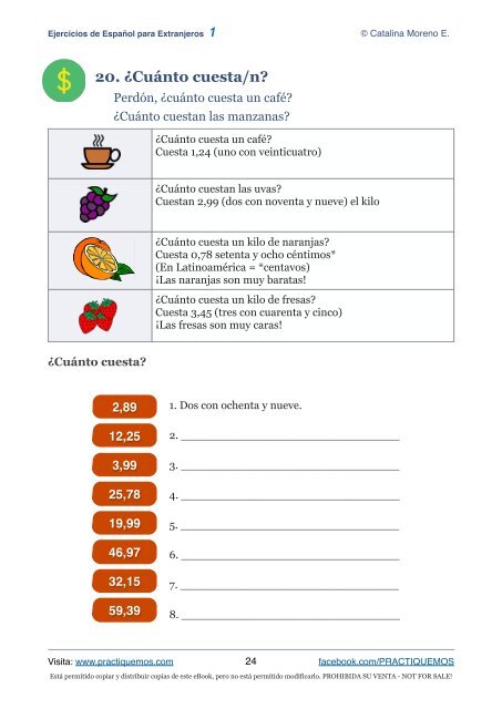 CUÁNTO CUESTA? | EJERCICIOS # 2