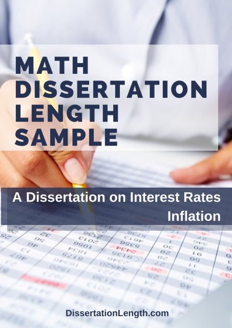 Math Dissertation Length Sample