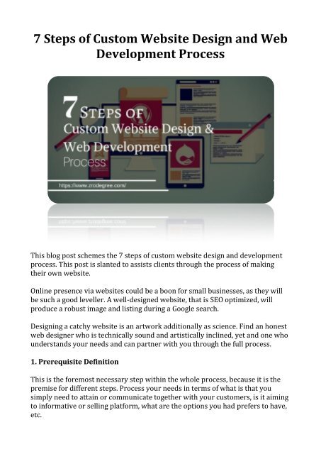 7 Steps of Custom Website Design and Web Development Process - Ottawa ...