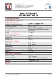 Nastro Acciaio Inox AISI 304 Finitura 2b