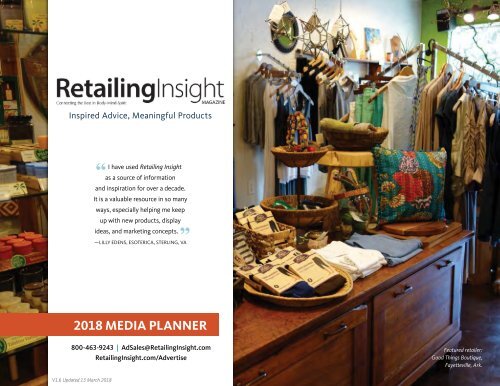 Retailing Insight Magazine Media Kit 2018