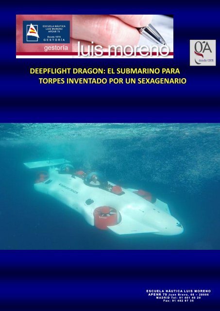 DEEPFLIGHT DRAGON EL SUBMARINO PARA TORPES INVENTADO POR UN SEXAGENARIO ...
