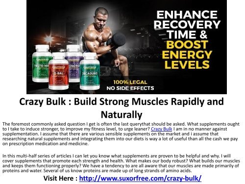 Crazy Bulk : Natural supplement that gives you lean muscle