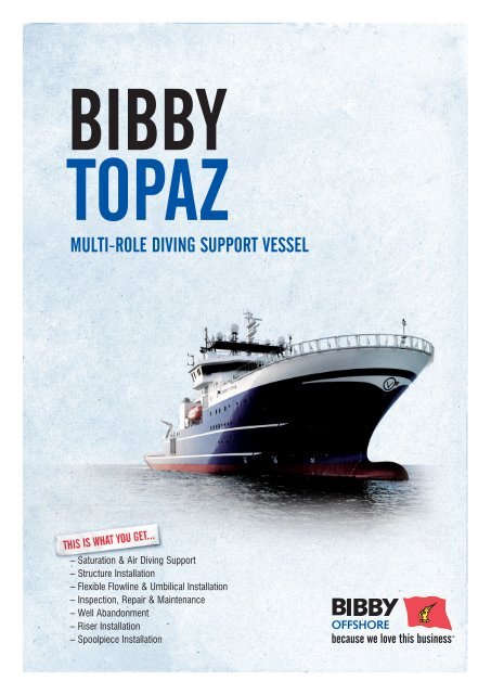 MULTI-ROLE DIVING SUPPORT VESSEL - Bibby Offshore