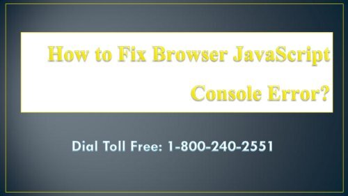 How To Fix Browser Javascript Console Error 18002402551