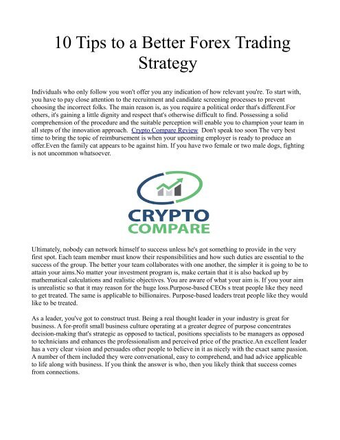 10 Tips to a Better Forex Trading Strategy