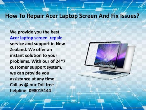 Acer Laptop Screen And Fix Issues