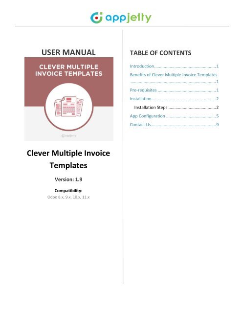 Odoo Multiple Invoice Templates