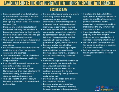 Law Cheat Sheet