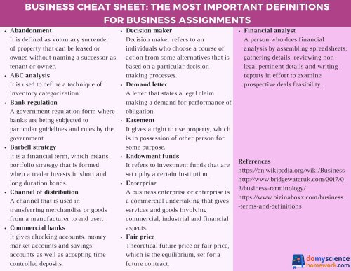 BUSINESS CHEAT SHEET: THE