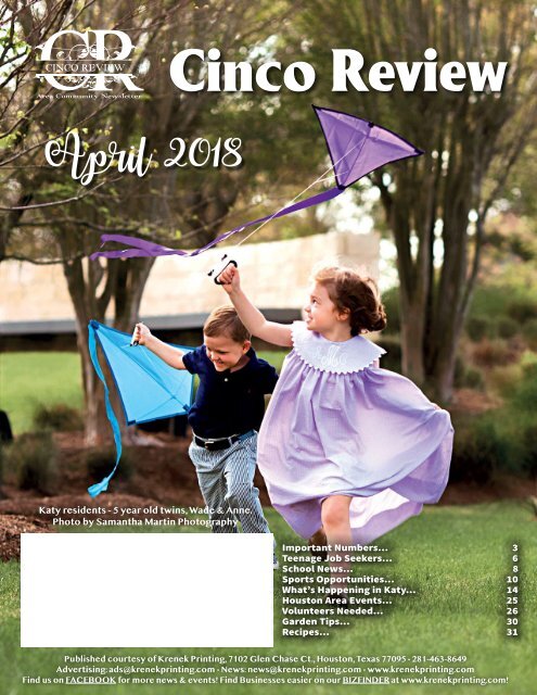 Cinco Ranch 2 April 2018