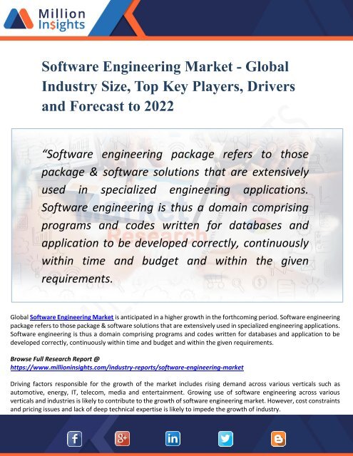 Software Engineering Market Key Players, Industry Overview, Supply and ...