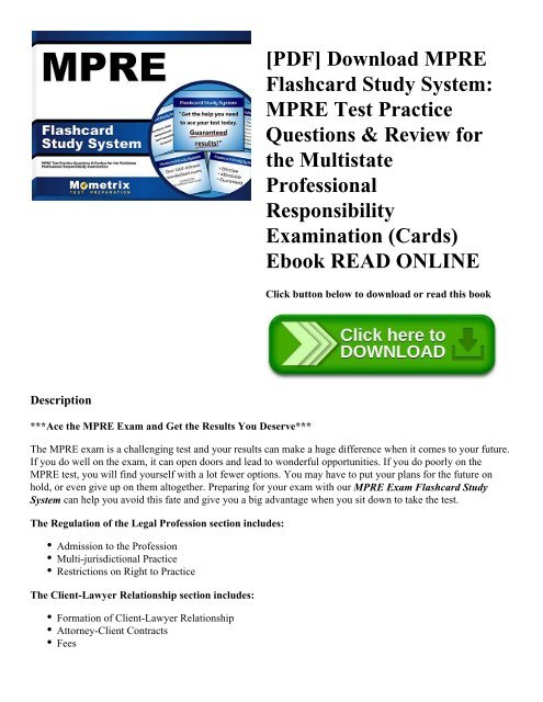 [PDF] Download MPRE Flashcard Study System: MPRE Test Practice ...