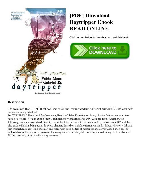 [PDF] Download Daytripper Ebook READ ONLINE