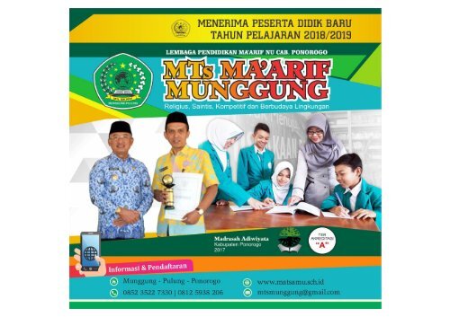 BROSUR PPDB MTs MA'arif Munggung