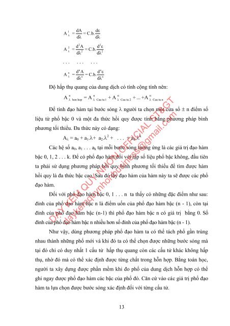 1 dA dε A = = C.b. λ d