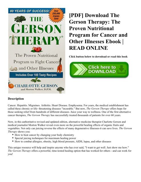 Gerson Recipe Book Pdf | Besto Blog