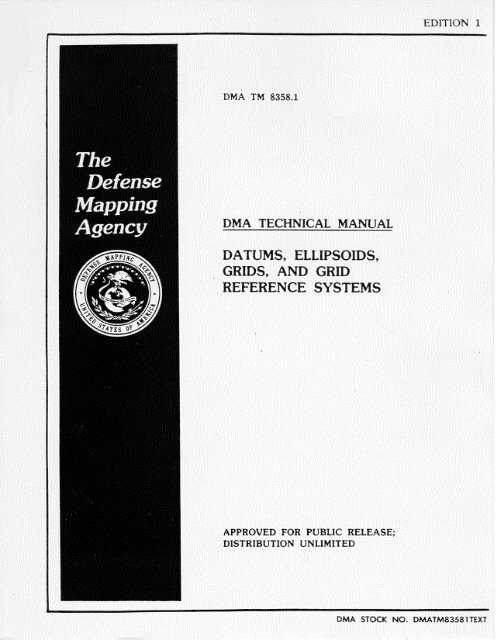 defense mapping agency technical manual 8358.1 datums ...