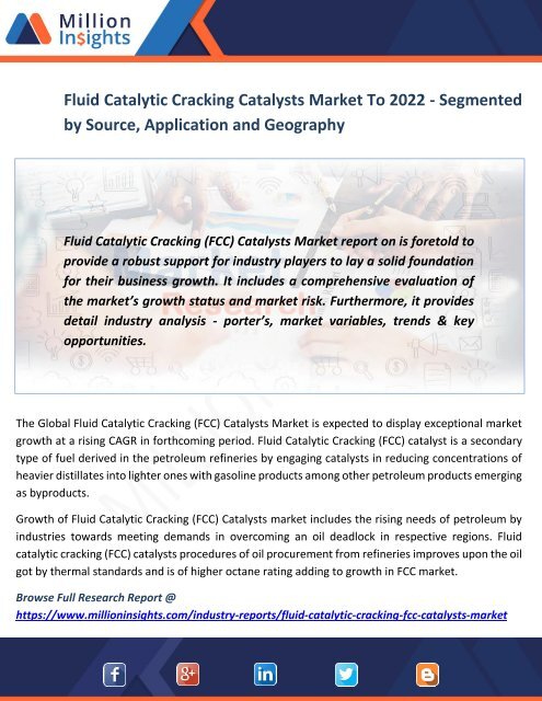 Fluid Catalytic Cracking Catalysts Market To 2022 - Segmented by Source ...