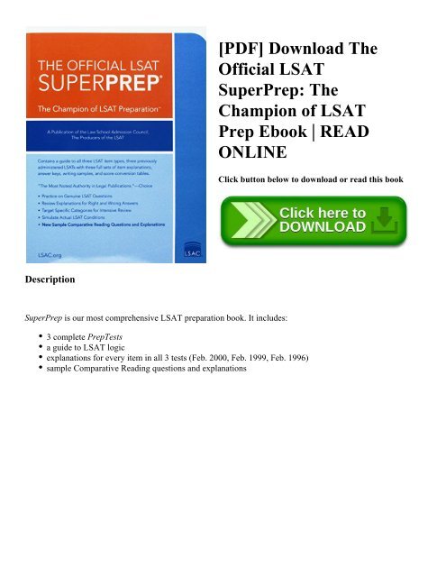 [PDF] Download The Official LSAT SuperPrep: The Champion of LSAT Prep ...