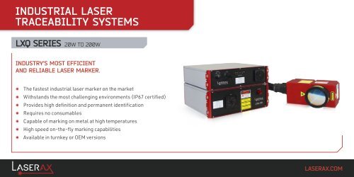 Technical Specification - Laserax LXQ