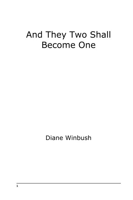 And They Two Shall Become One