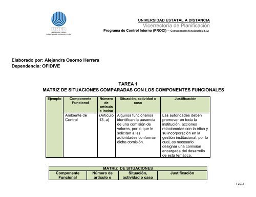 Matriz Tarea 1 control interno