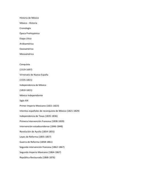 Historia de México