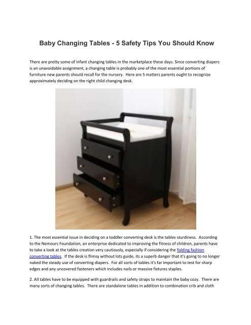 Baby Changing Tables - 5 Safety Tips You Should Know