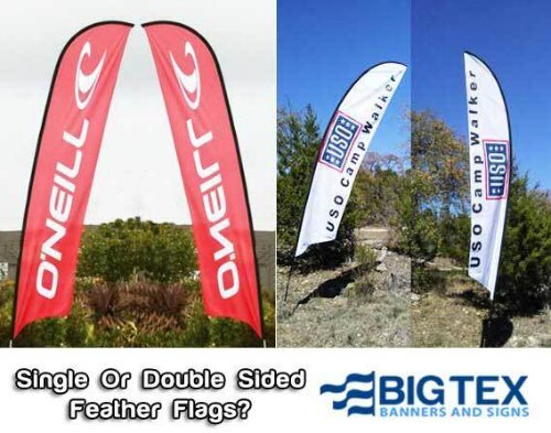 Choosing a Single or Double Sided Feather Flag