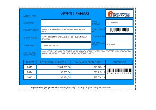 VERGİ LEVHASI YENİ 27.05.2016