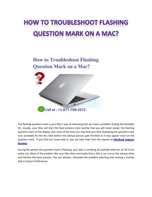 How to Troubleshoot Flashing Question Mark on a Mac