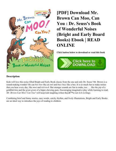 [PDF] Download Mr. Brown Can Moo Can You Dr. Seuss's Book of Wonderful ...