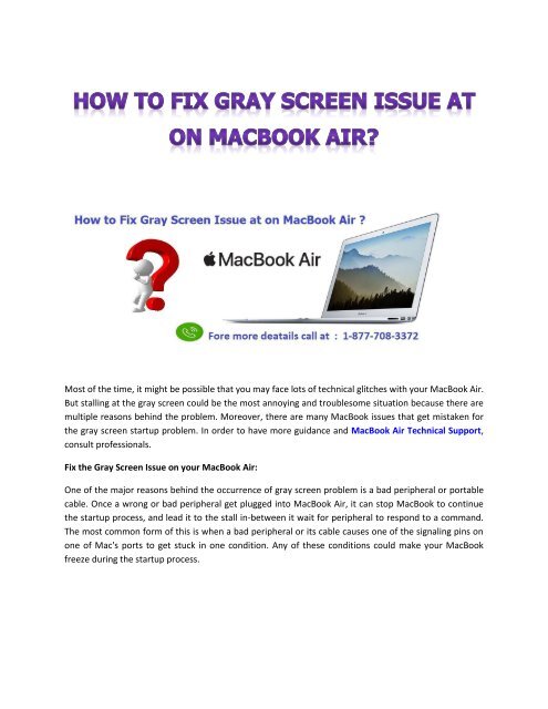 Fix Gray Screen Issue at on MacBook Air