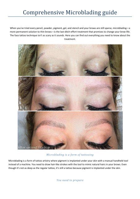 Comprehensive Microblading guide