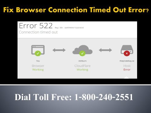 How to Fix Browser Connection Timed Out Error 1-800-240-2551