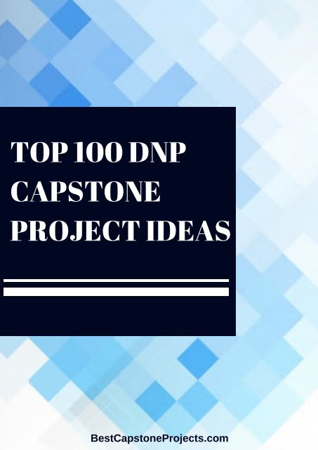 DNP Capstone Project Ideas