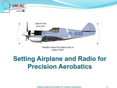 Setting Airplane and Radio for IMAC precision aerobatics