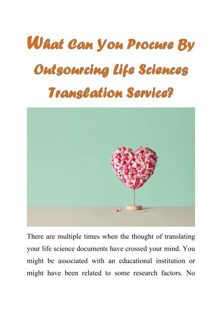 Life Sciences Translation Service