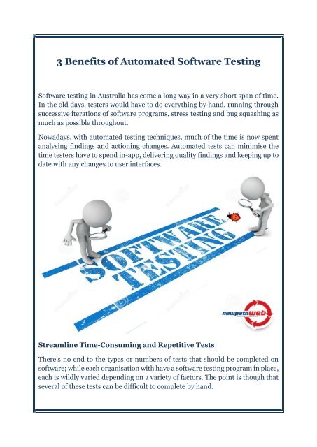 3 Benefits of Automated Software Testing