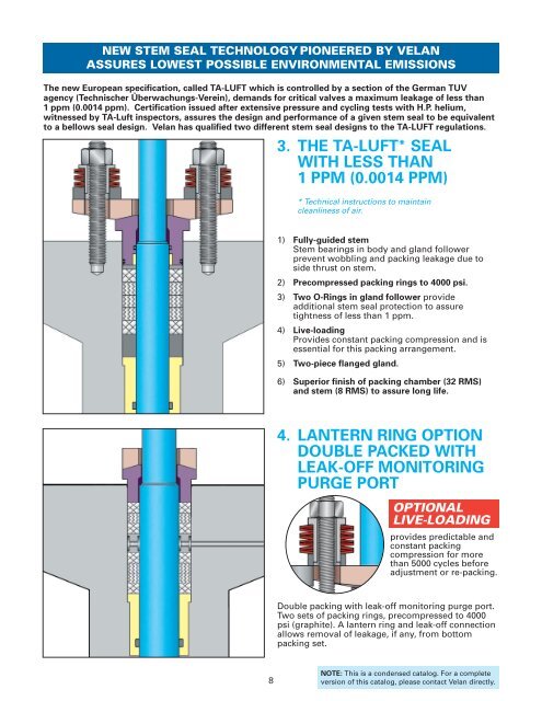 NEW STEM SEAL TECHNOLOGY