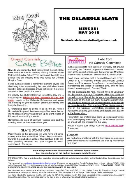 Delabole Slate May 2018