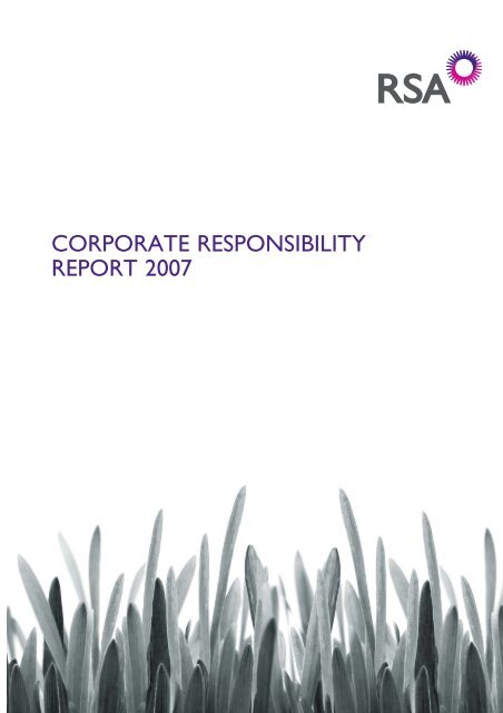 2007 Corporate Responsibility Report - RSA Group