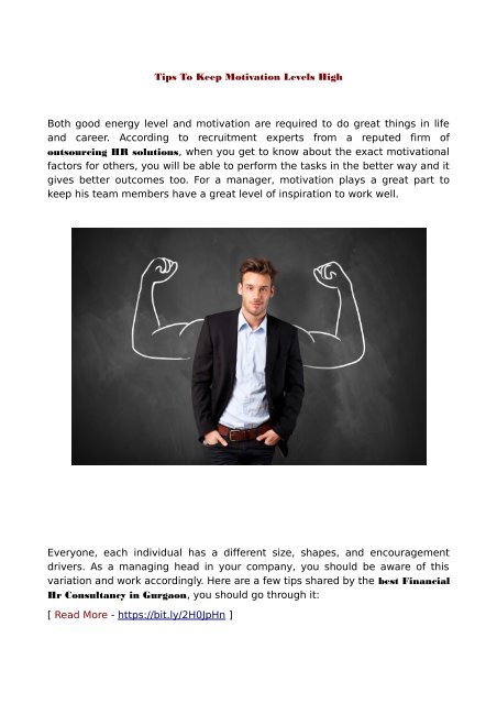 Tips To Keep Motivation Levels High