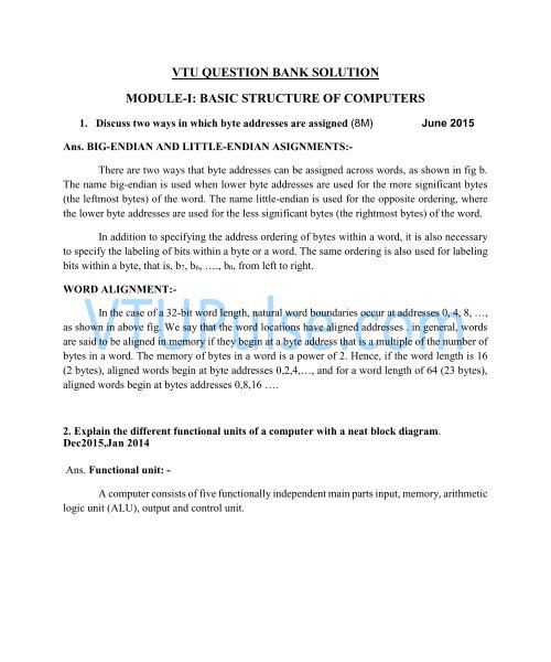 15CS34-CSE-III-COMPUTER-ORGANIZATION-15CS34-SOLUTION