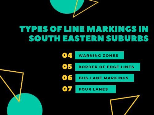 OF LINE MARKINGS IN TYPES