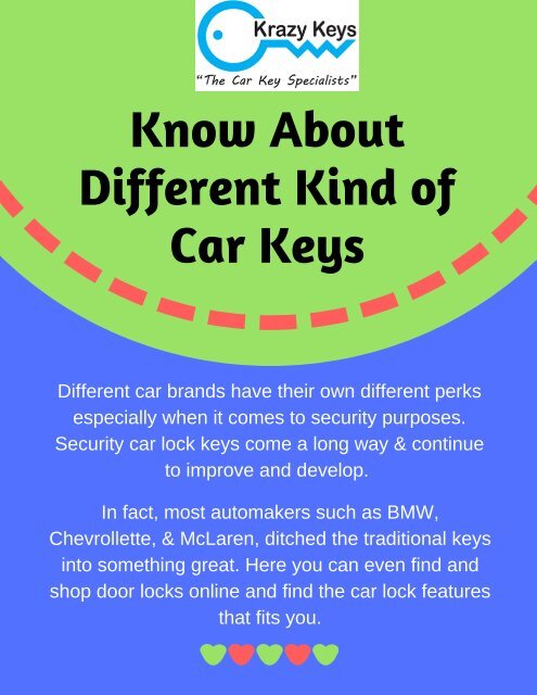 Car Key Lock System of Different Car Manufacturing Industry